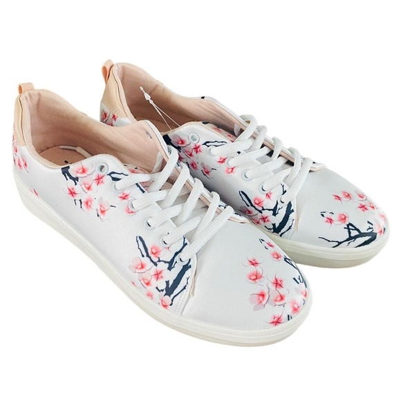 Primark | Shoes | New White Cherry Blossom Satin Sneakers | Poshmark